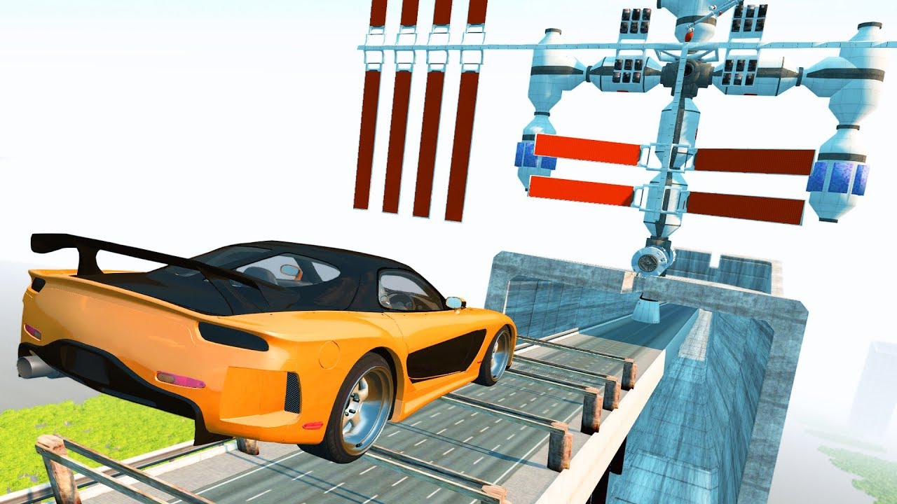 Beamng drive Obstacle Course (Open bridge Jumps) - YouTube