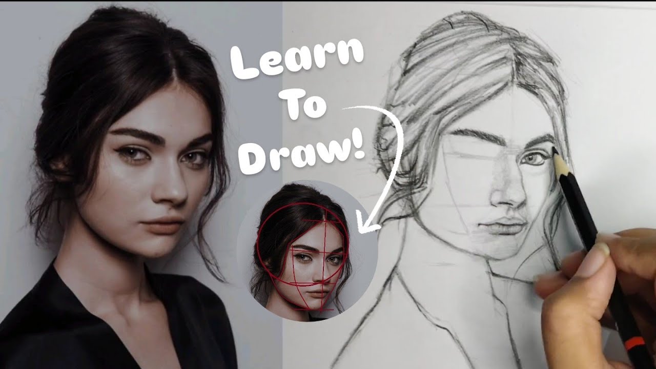Simplify Face Drawing: Learn to draw a girl's face like a pro! - YouTube