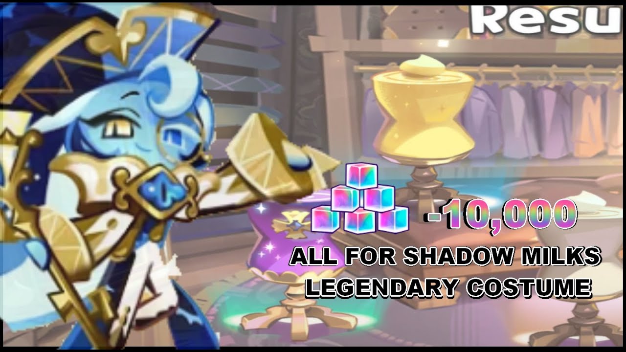 Shadow Milk Cookie Legendary Costume Draw : Cookie Run Kingdom - YouTube