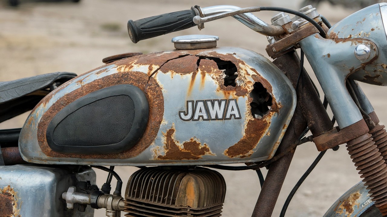 JAWA Motorcycle Full Restoration | Restored Rusty Old JAWA Motorcycle ...