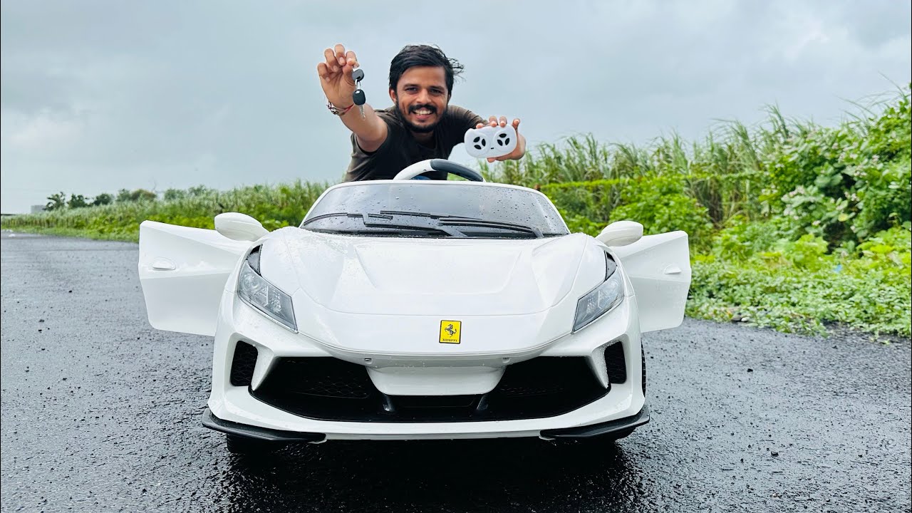 Remote control (RC) ferrari white car unboxing and testing - QPKTOYS 🧸 ...