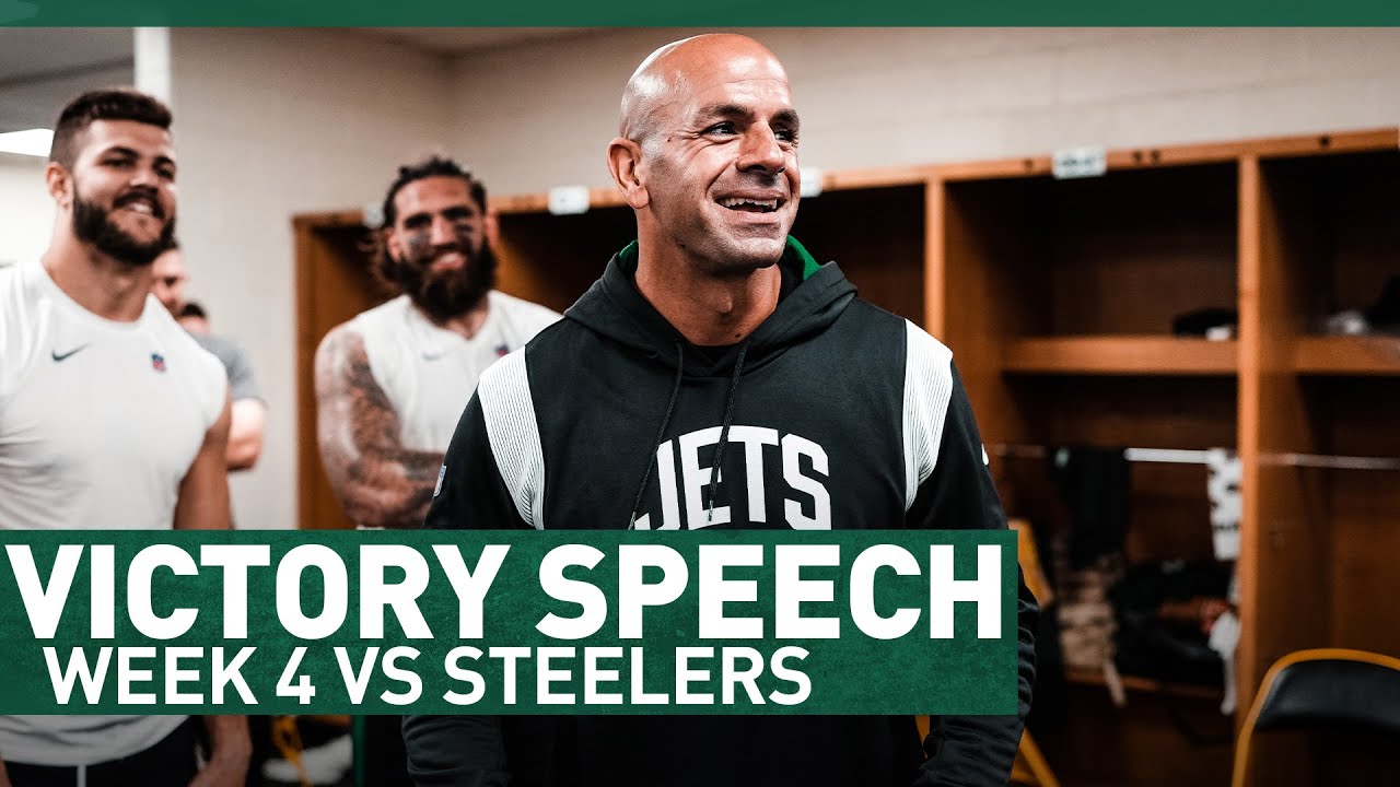 "Empty The Tank ⛽⛽⛽" | Victory Speech vs Pittsburgh Steelers | The New ...