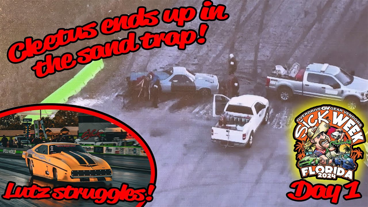 Cleetus wrecks Mullet into the sand trap day 1 of sick week and lutz ...