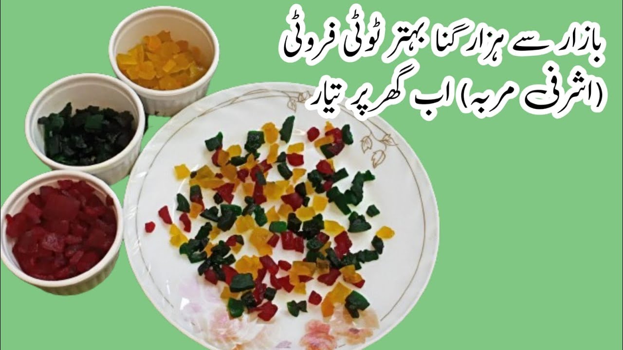 Tutti frutti recipe by lubna | How to make tutti frutti with watermelon ...