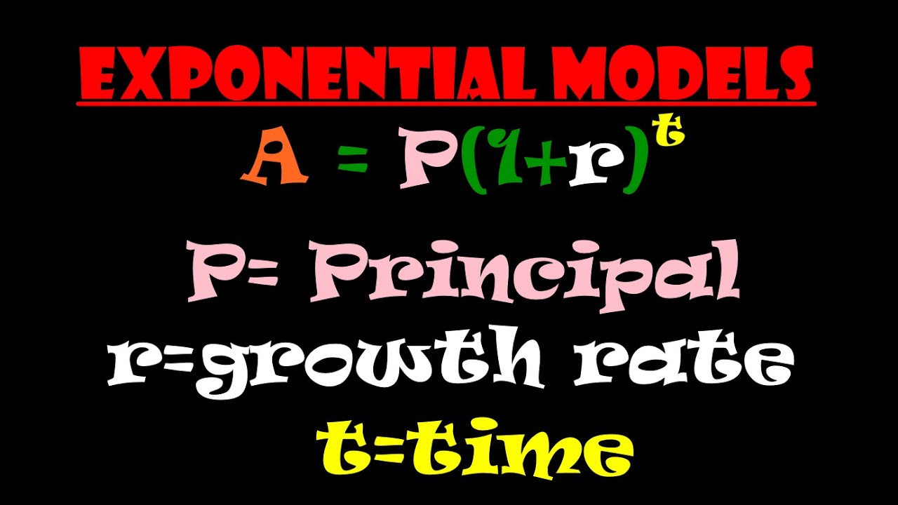 Algebra 1 #21 How to Find Rate Exponential Growth and Decay model ...