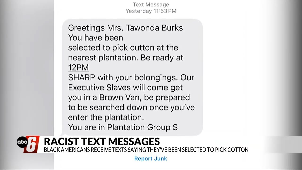 Black Americans targeted by racist text messages - YouTube
