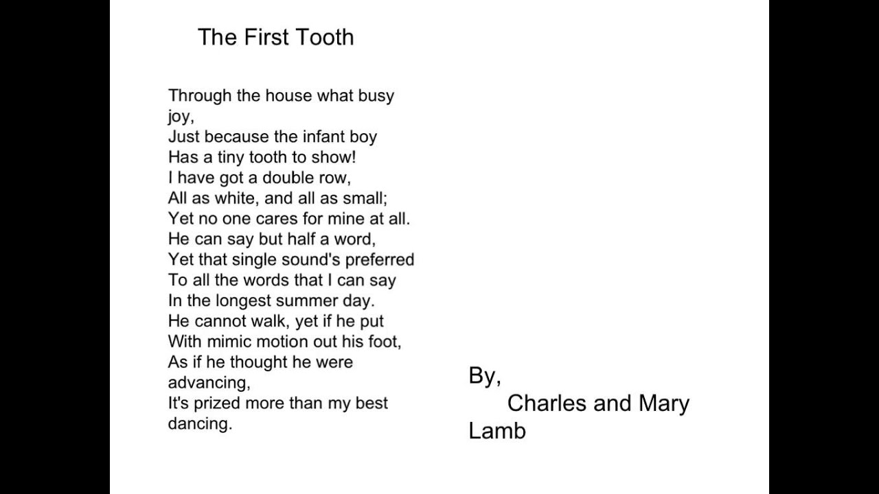 Jasmine reading the poem "The First Tooth". - YouTube