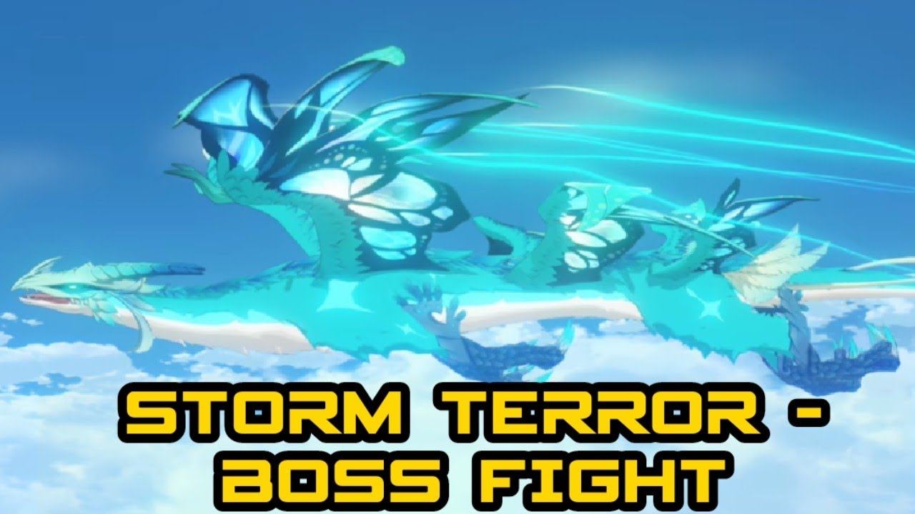 Aether Vs Stormterror - Genshin Impact Best Dragon Bossfight | The ...
