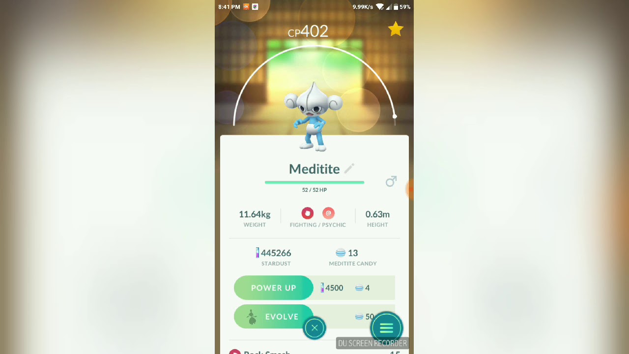 Meditite Evolution into Medicham ( Gen 3 Pokemon) in Pokemon go. - YouTube