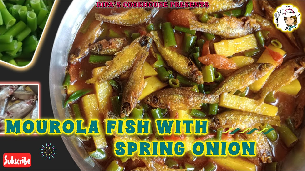 MOUROLA FISH WITH SPRING ONIONS RECIPE 🐟 MOLA CARPLET FISH RECIPE 🐟 ...