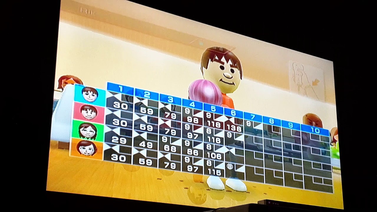Wii Sports - Bowling - Maurits Vs Rik Vs Danique Vs Thessy - YouTube