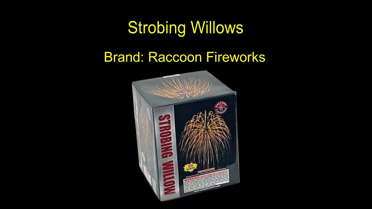 Strobing Willow 200 Gram Raccoon Fireworks - YouTube