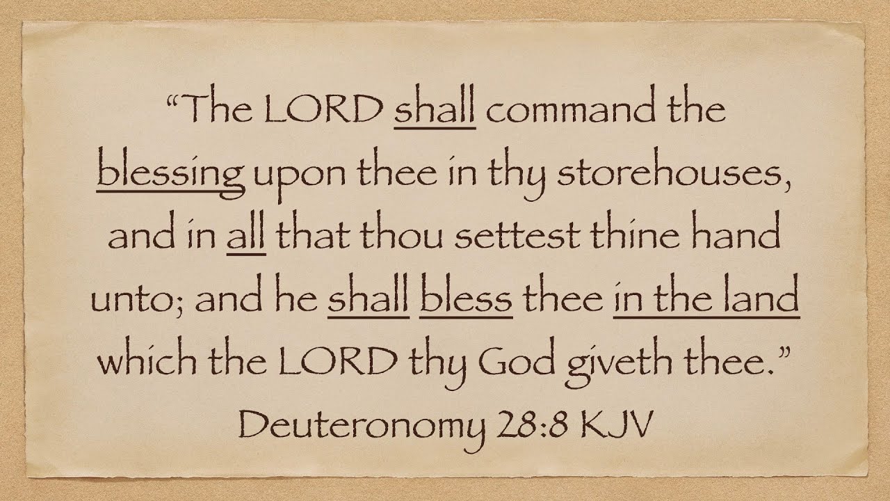 DEUTERONOMY 28:8 explained #wordoftheday (You Are Blessed!!!) #God # ...