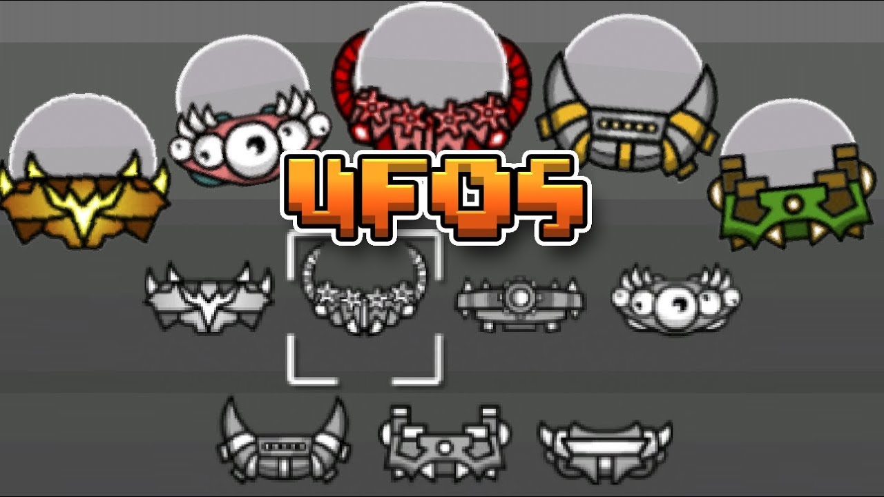 TODOS LOS UFOS DESBLOQUEADAS GEOMETRY DASH 2.11 | SirKaelGD - YouTube