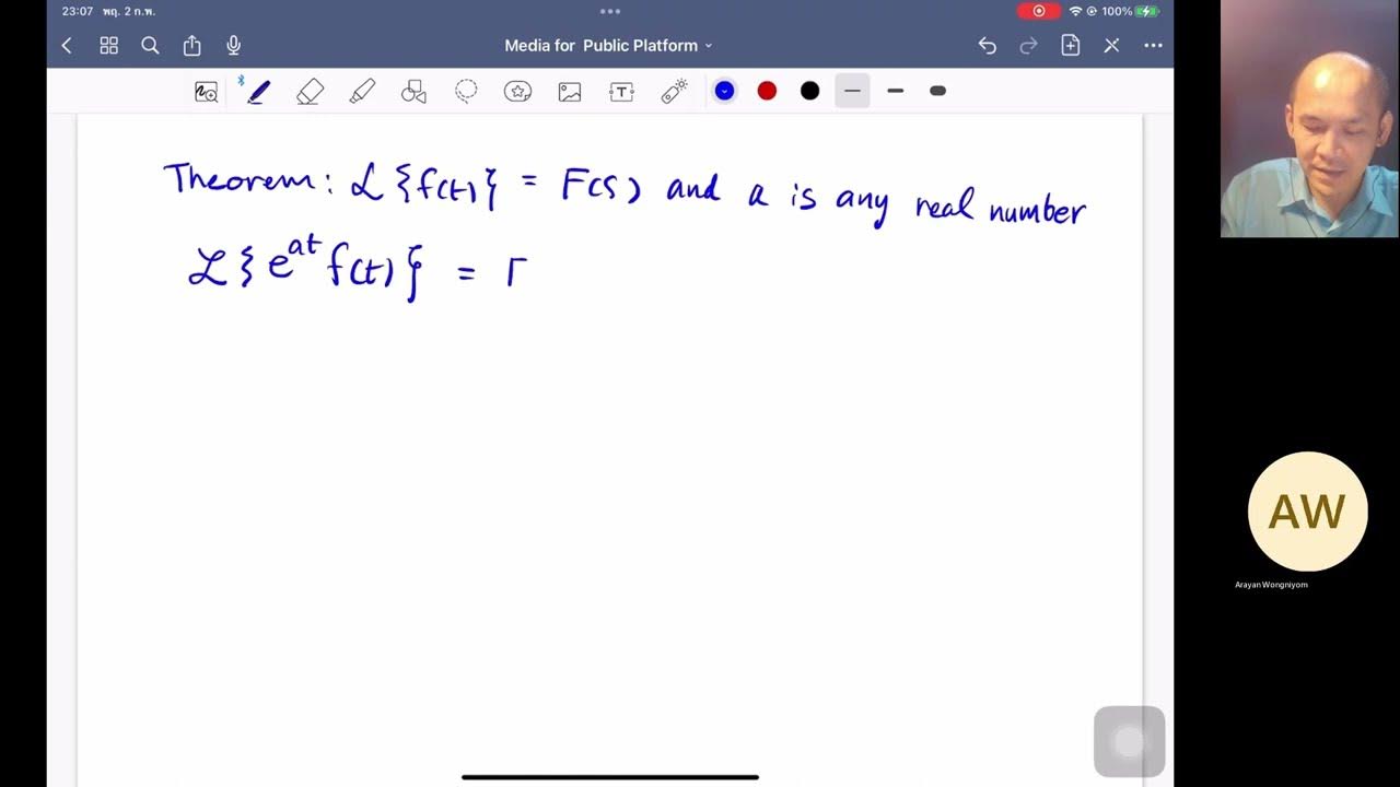 Laplace Transform - Example 1 - YouTube