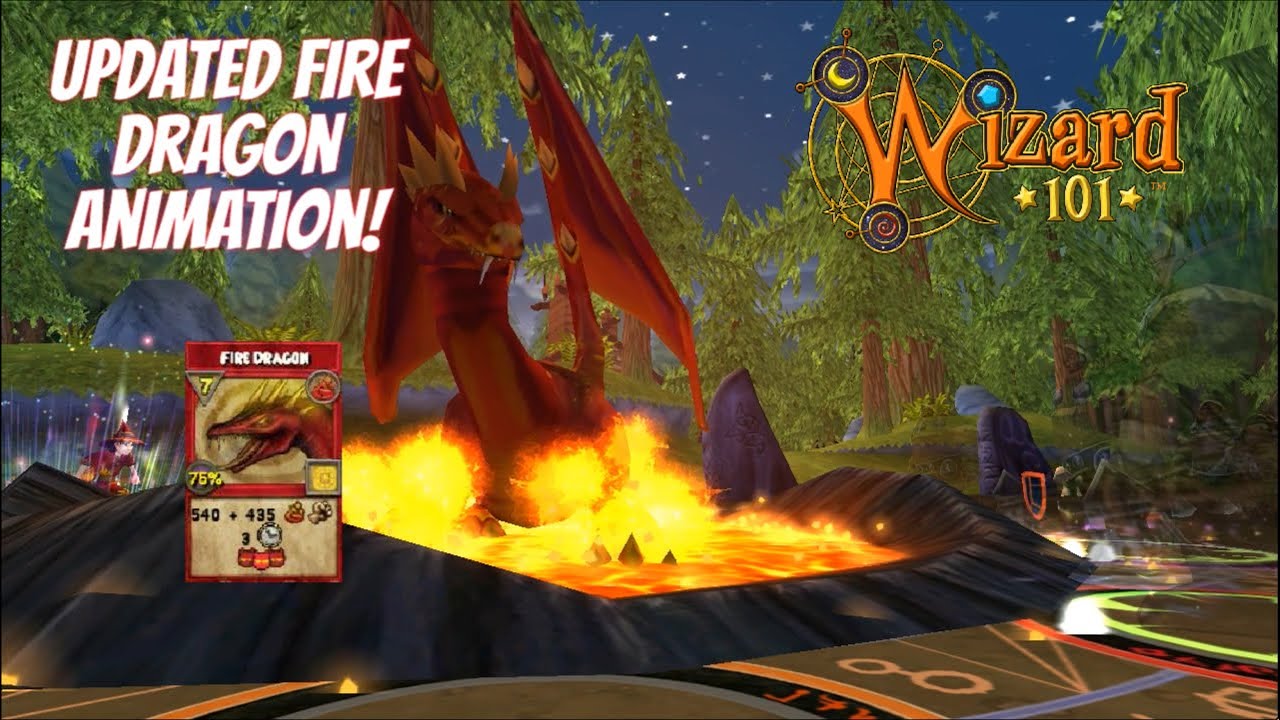 Wizard101: UPDATED FIRE DRAGON ANIMATION! 4-14-2021 - YouTube