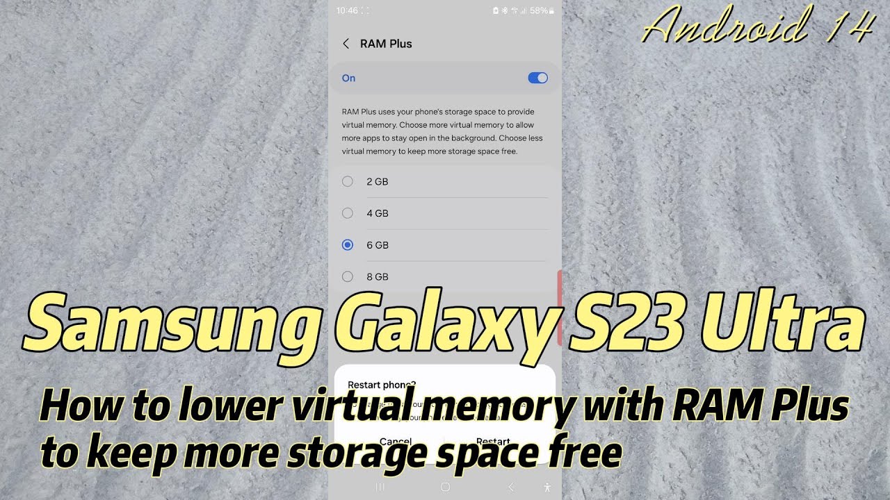 Samsung Galaxy S23 Ultra : How to lower virtual memory with RAM Plus to keep more storage space ...