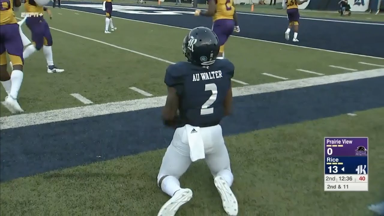 Austin Walter (Rice RB #2) Vs. Prairie View 2018 - YouTube