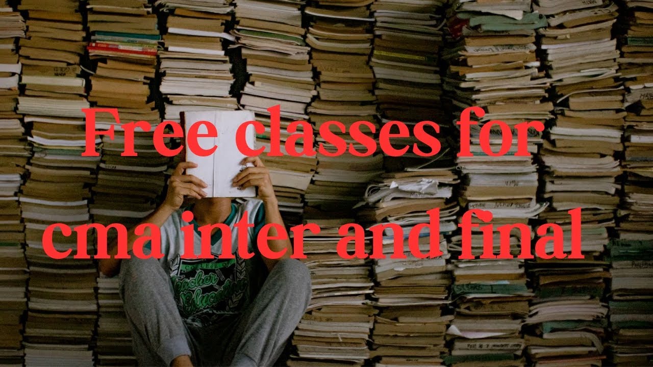 BEST YOUTUBE CHANNEL FOR CMA INTER AND FINAL II FREE YOUTUBE CLASSES II ...