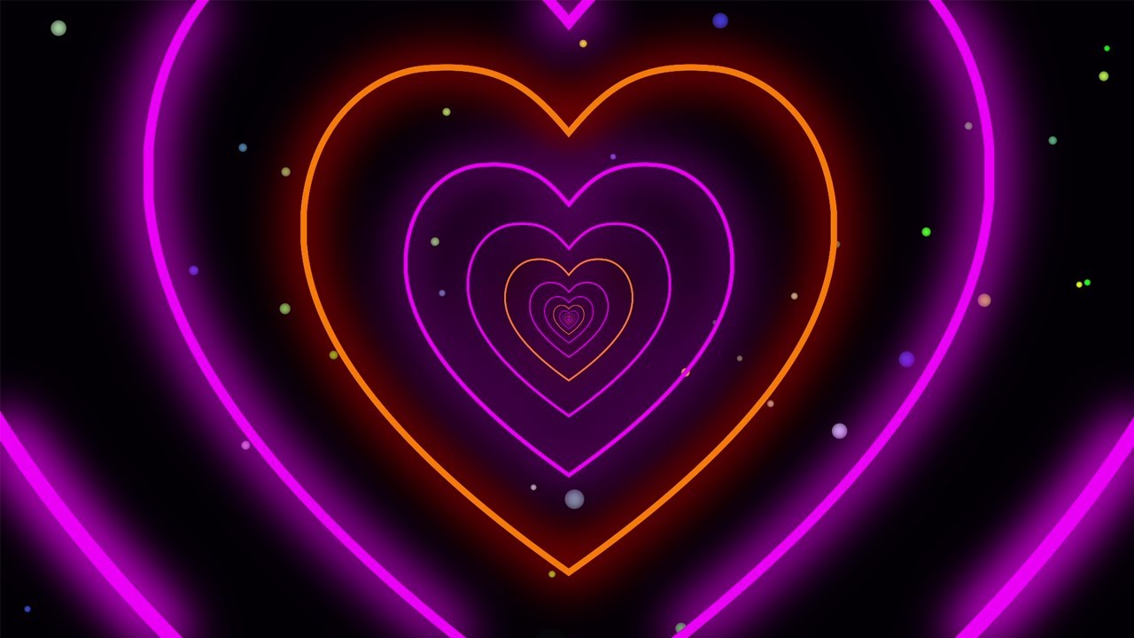 Pink and Orange Heart Background Animation ǁ Particles Animation ǁ ...