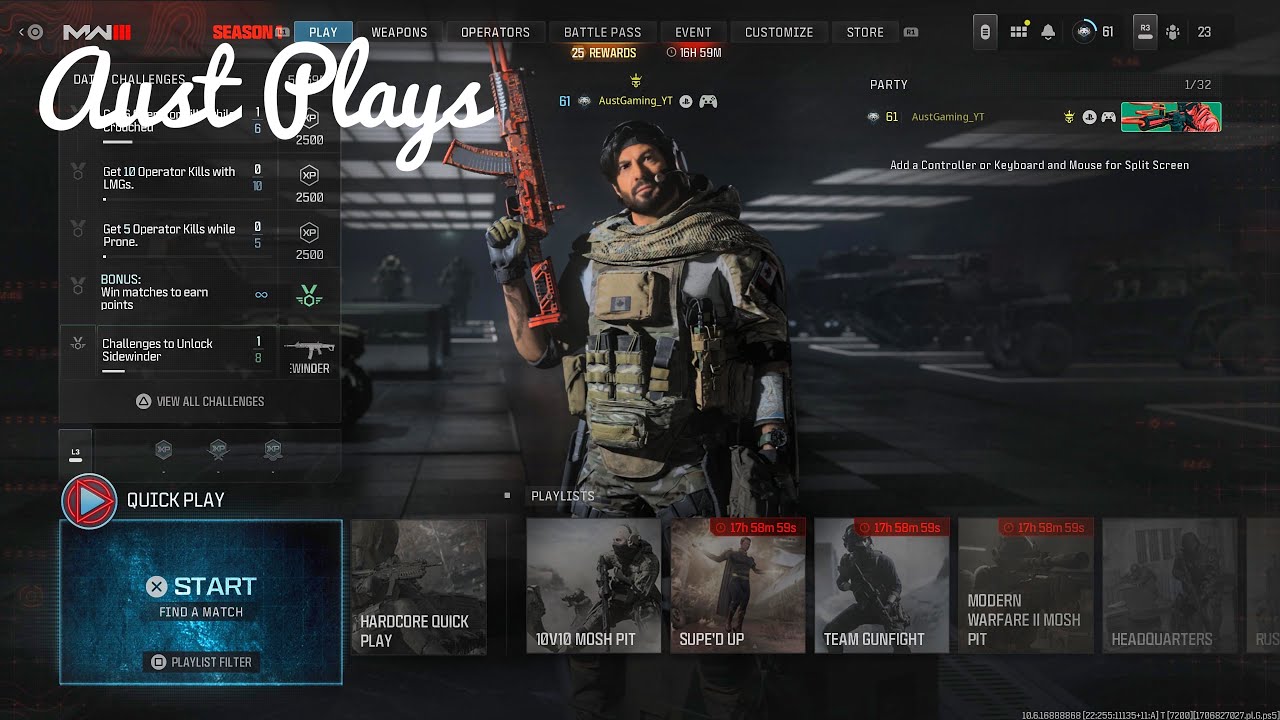 AUST PLAYS CALL OF DUTY MODERN WARFARE 3 RUSTMENT - YouTube