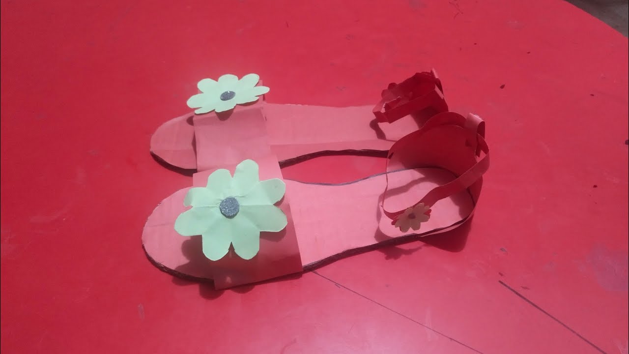 How to make paper sandals. - YouTube