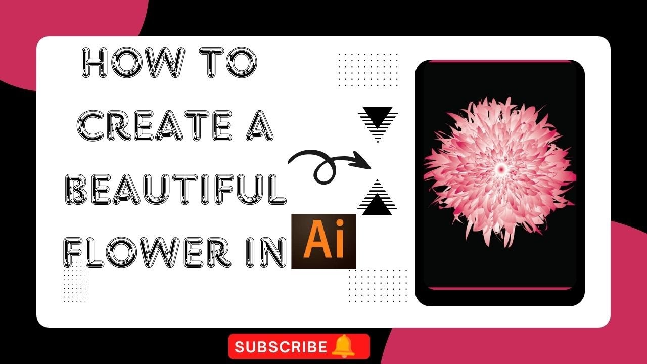 How to create a beautiful flower in adobe illustrater. - YouTube