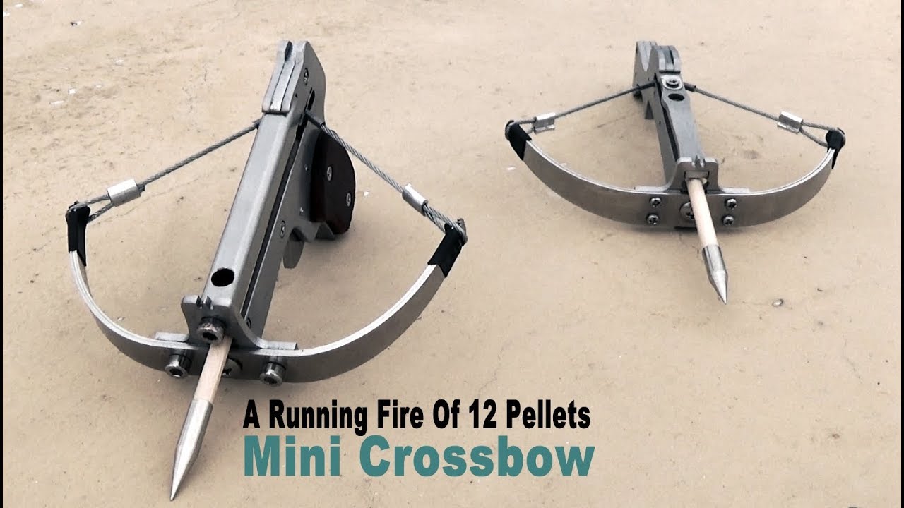 Mini Shooting Toy - A Running Fire Of 12 Pellets Mini Crossbow & Mini ...