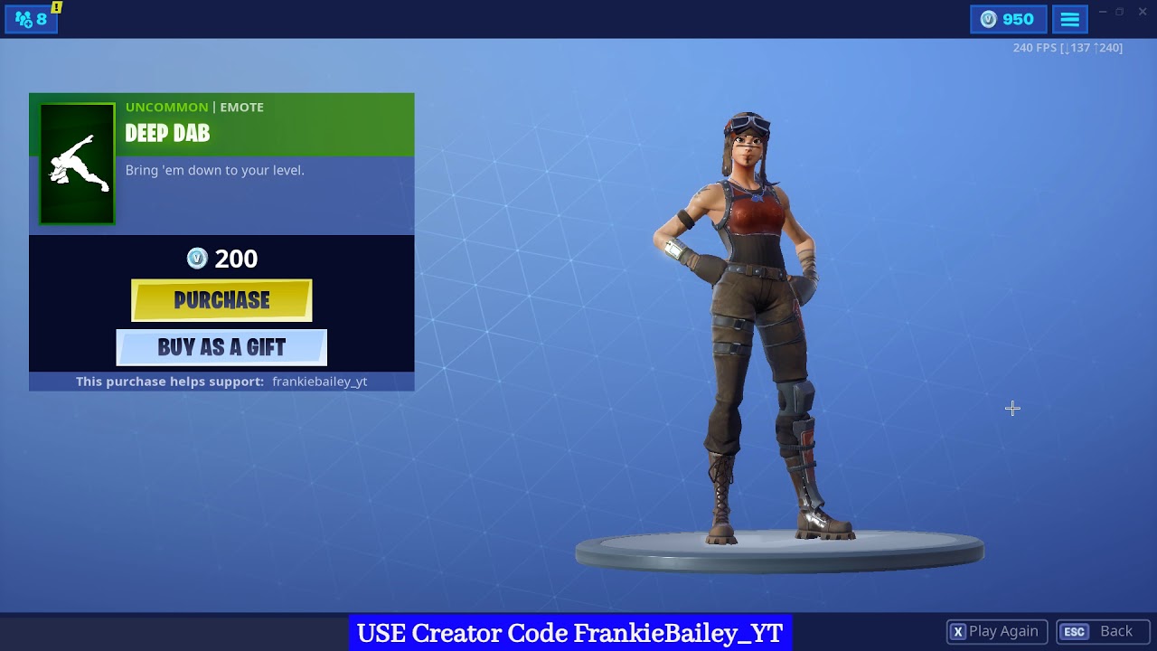 Deep Dab New Fortnite Emote Dance Renegade Raider - YouTube