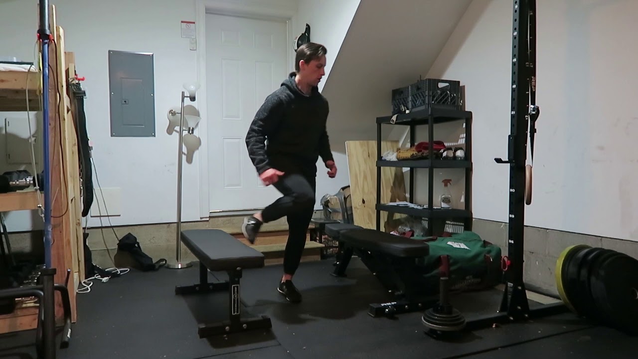 Depth Jump into 1 Leg Landing Box Jump - YouTube