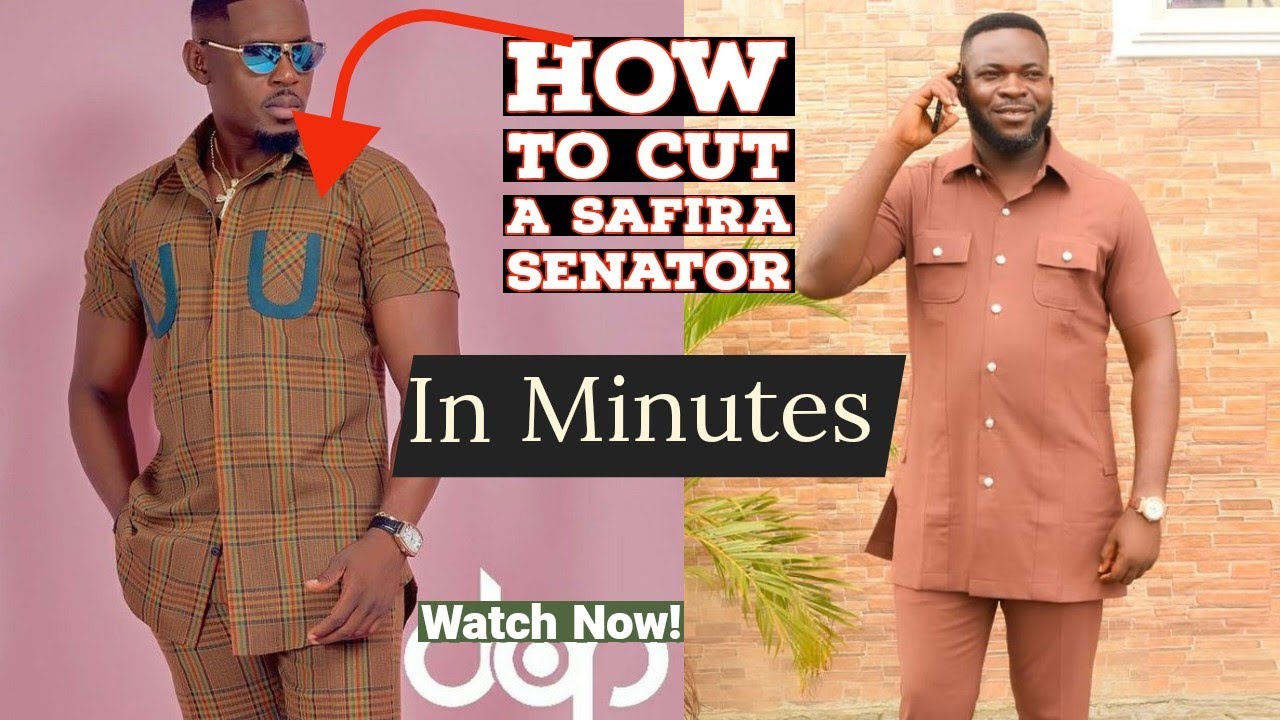 HOW TO DRAFT AND CUT A SAFIRA/ SOUTH SOUTH SENATOR SHIRT - YouTube