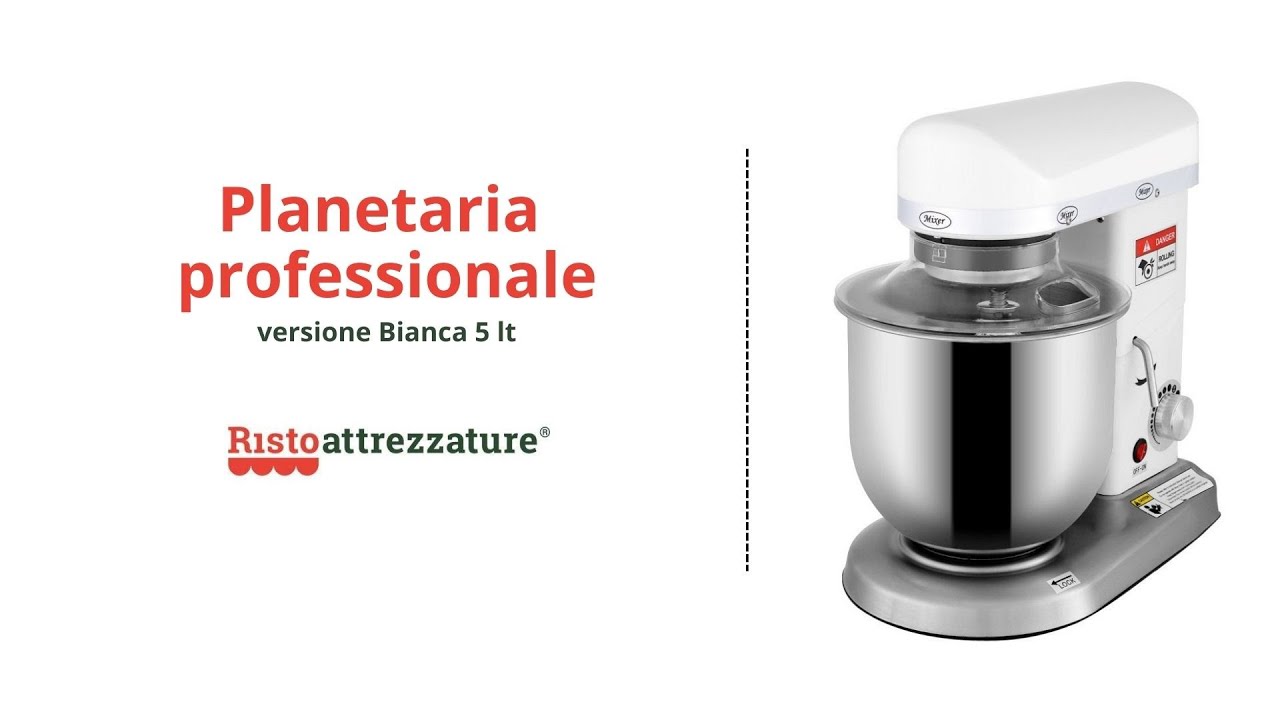 Planetaria Mixer Professionale 5 litri - YouTube