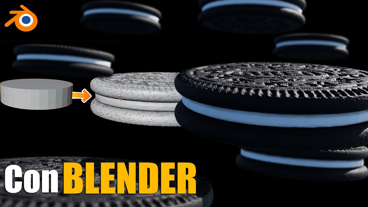 Vamos a CREAR una galleta de OREO con migas realisticas enBlender - YouTube