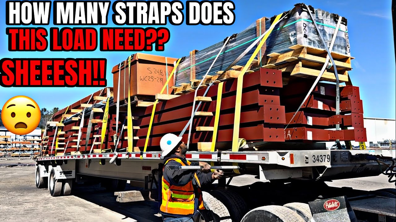 🤦🏽‍♂️‼️This load took so many straps‼️🤦🏽‍♂️ #trellstrails #truckdriver ...