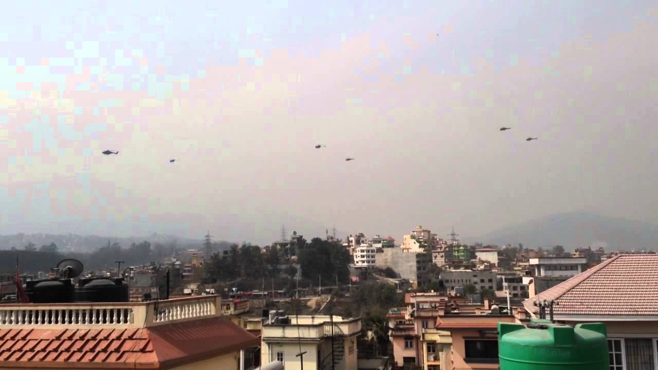 Nepal army helicopter in sky - YouTube