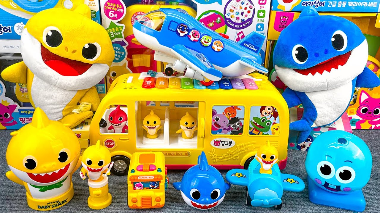113 Minutes BABY SHARK Unboxing Cute Baby Shark Pinkfong Yellow Piano ...