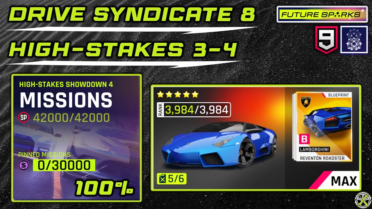 Asphalt 9 | Drive Syndicate 8 - High-Stakes Showdown 3-4 | 100% - YouTube