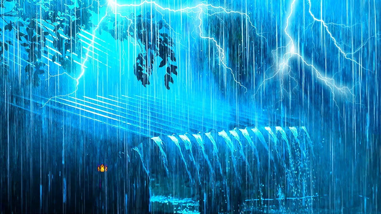 Defeat Stress and Sleep Depply with Heavy Rain & Rumbling Thunder on a ...