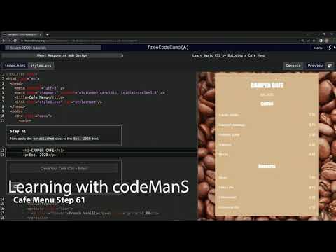 Learn Basic CSS by Building a Cafe Menu - Step 61 - YouTube