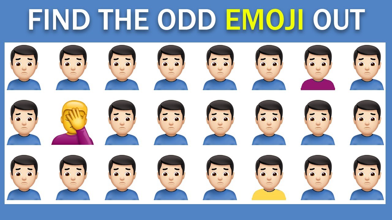 HOW GOOD ARE YOUR EYES | Find The Odd Emoji Out | Emoji Puzzle Quiz # ...