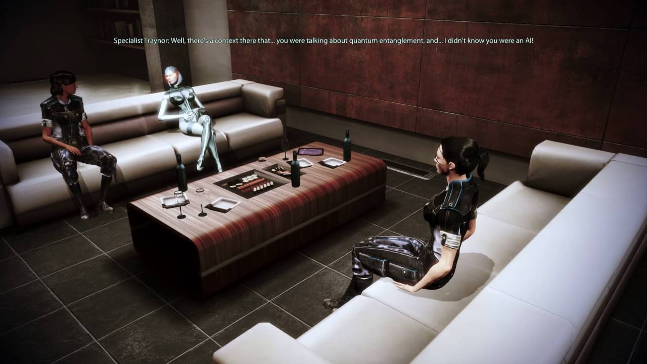 Mass Effect 3: Traynor and EDI's voice (Romance) - YouTube