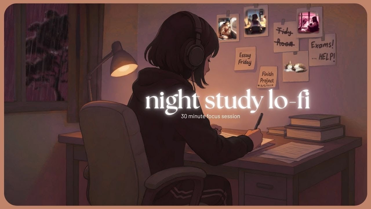 Night Study Vibes | 30 Min Lo-Fi for Deep Focus - YouTube