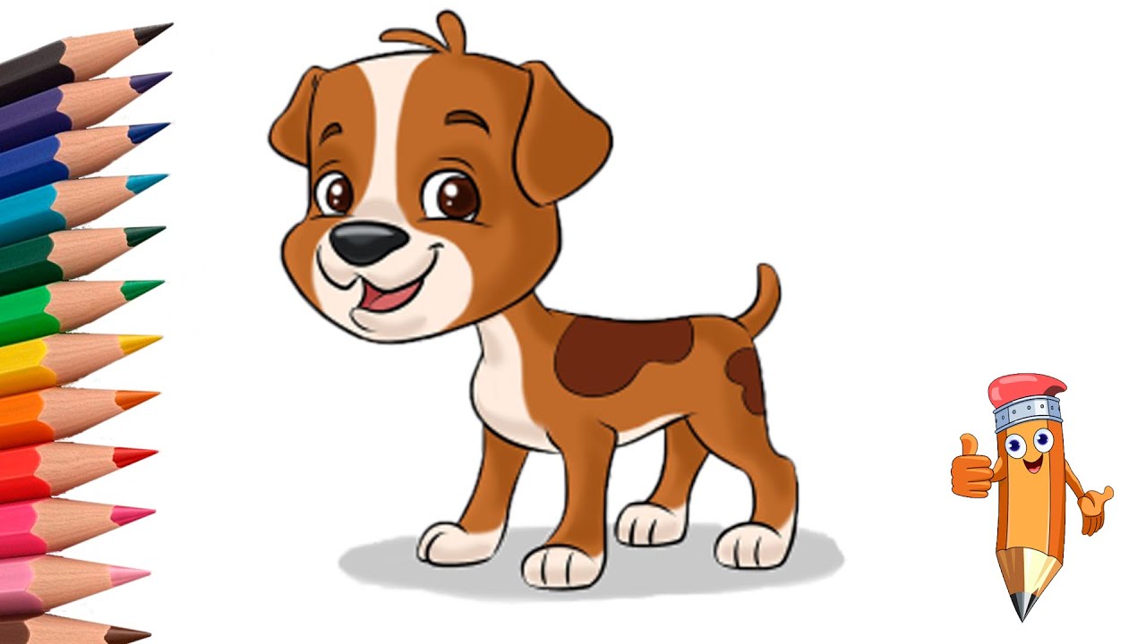 How to draw a puppy dog easy - YouTube