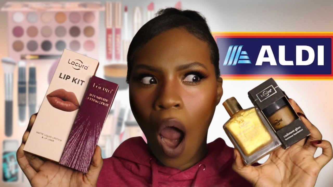 TRYING A FULL OF ALDI MAKEUP!! (Is it worth it???) - YouTube