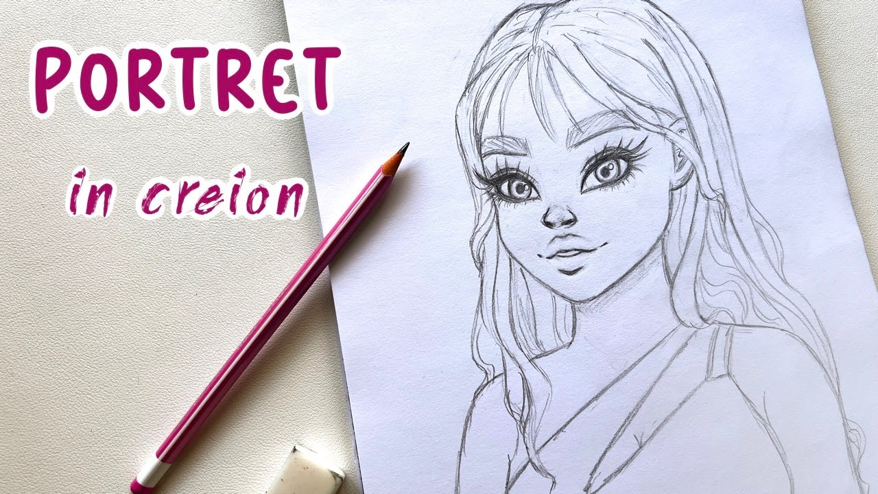 Portret in creion pas cu pas - YouTube
