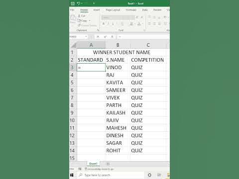How to Create a Dynamic Numbered List in Excel #shorts#excel - YouTube