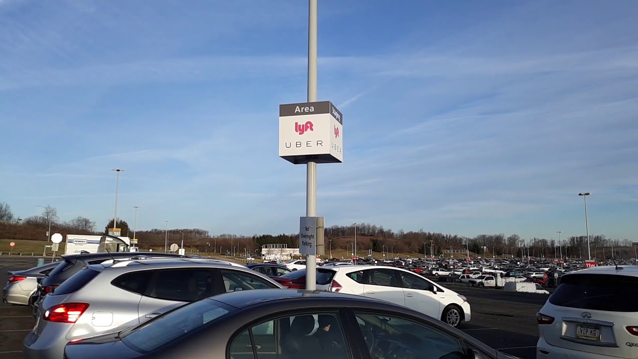 UBER/LYFT WAITING LOT AT PITTSBURGH AIRPORT - YouTube