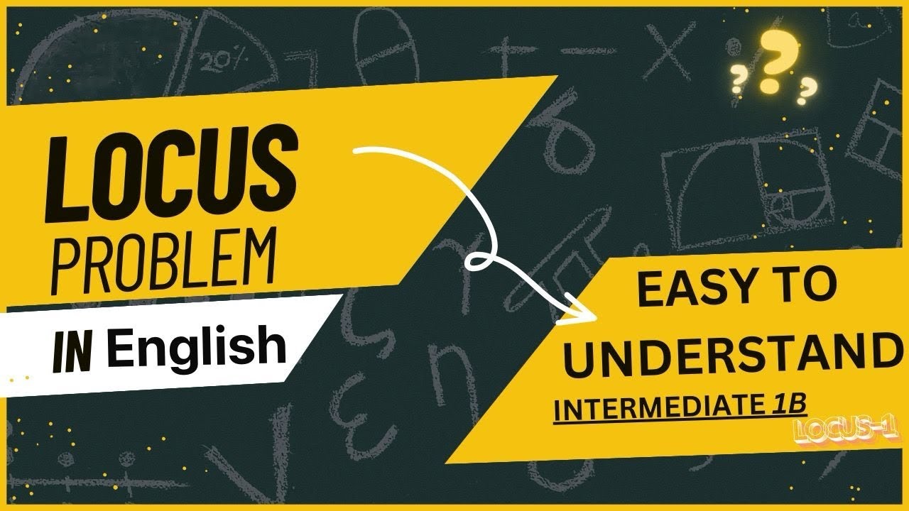 1B maths problem solved - locus 1 chapter of 1B - YouTube