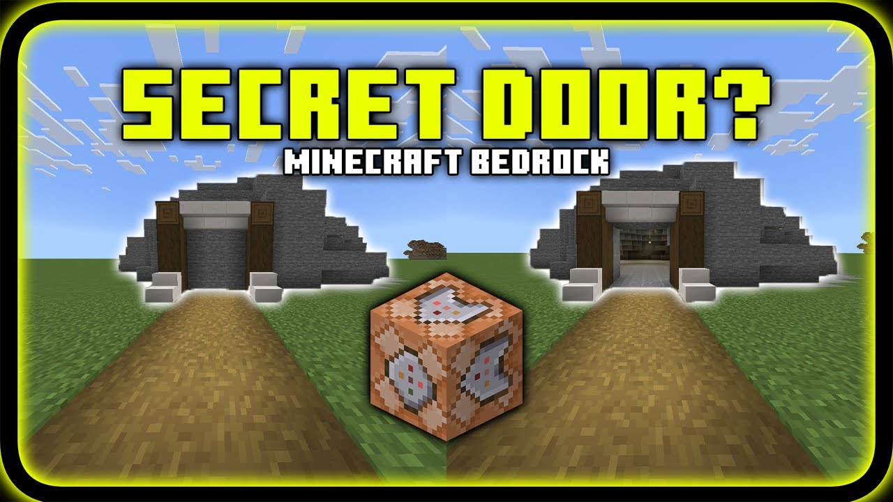 How To Make A Secret Door! (Minecraft Bedrock Commands) - YouTube