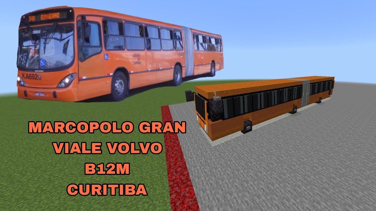 TUTORIAL MINECRAFT - Como fazer um ônibus ( Marcopolo Gran viale volvo ...
